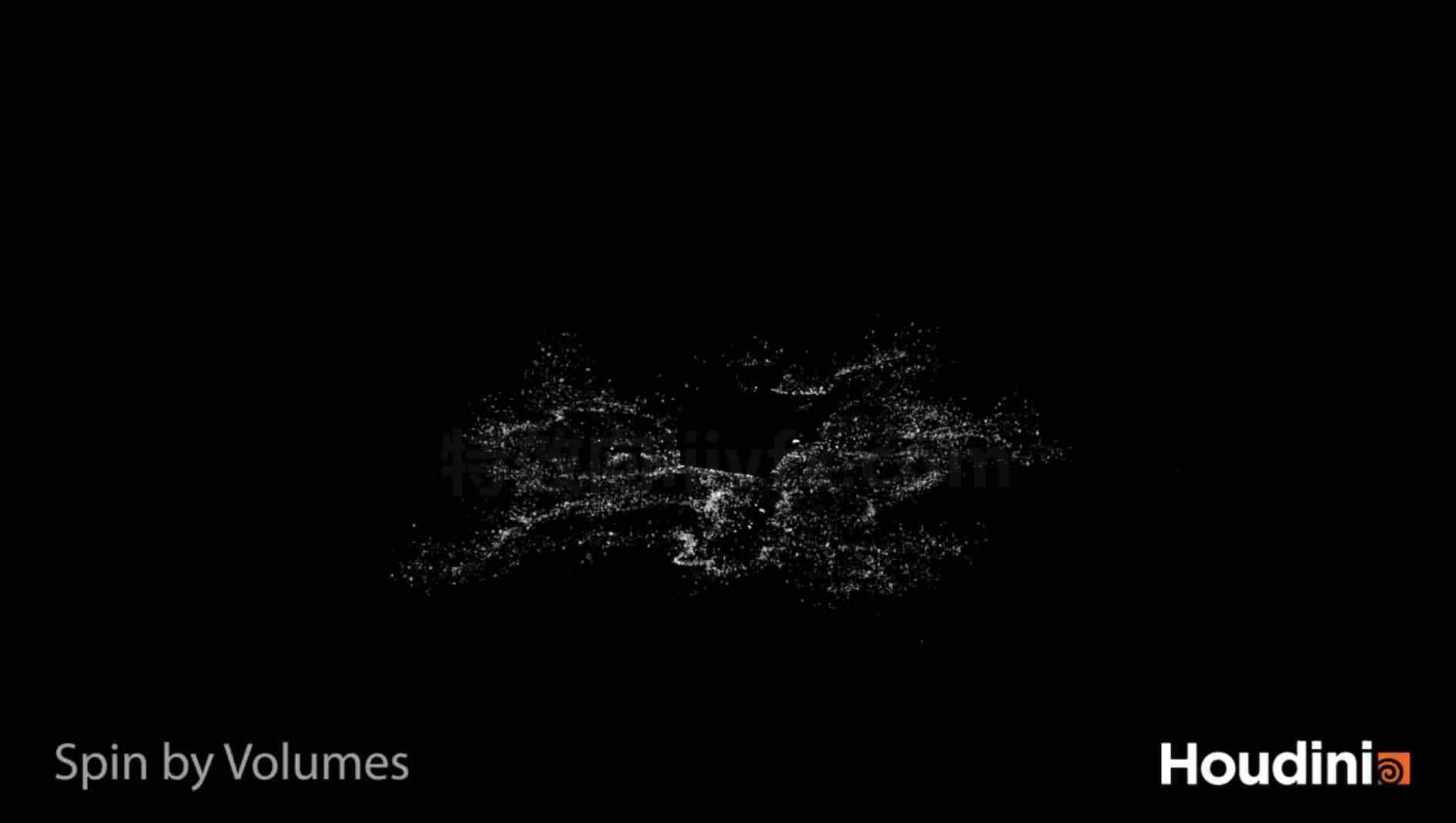 碎块掉落烟雾冲击波hip工程Houdini Dust Impact - B站/公众号:特效向